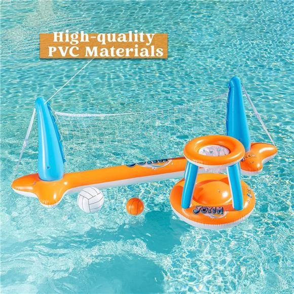 Games | Inflatable Pool Float Set Volleyball Netbasketball ...